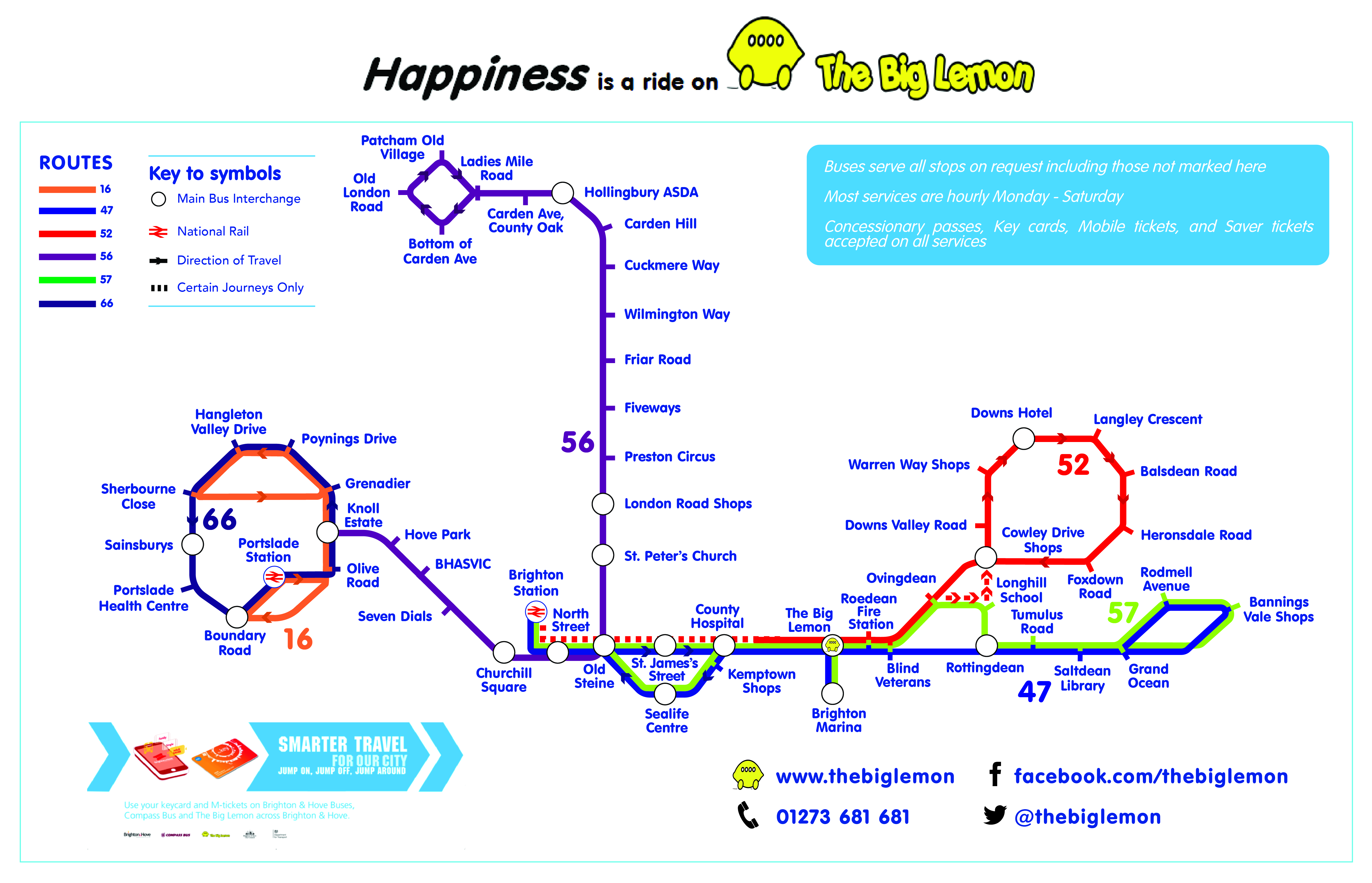 The Big Lemon Route Map Sep 2017 | The Big Lemon